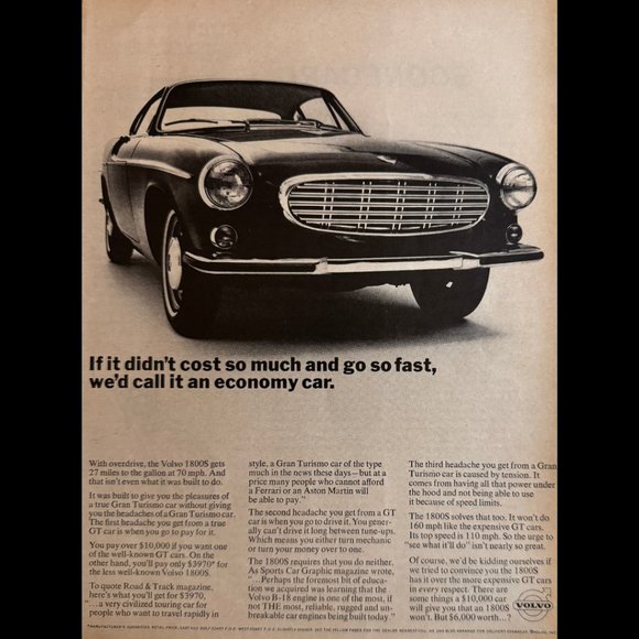 Volvo | Art | Volvo 80s Print Ad 61967 Ephemera Black Car Classic Car ...